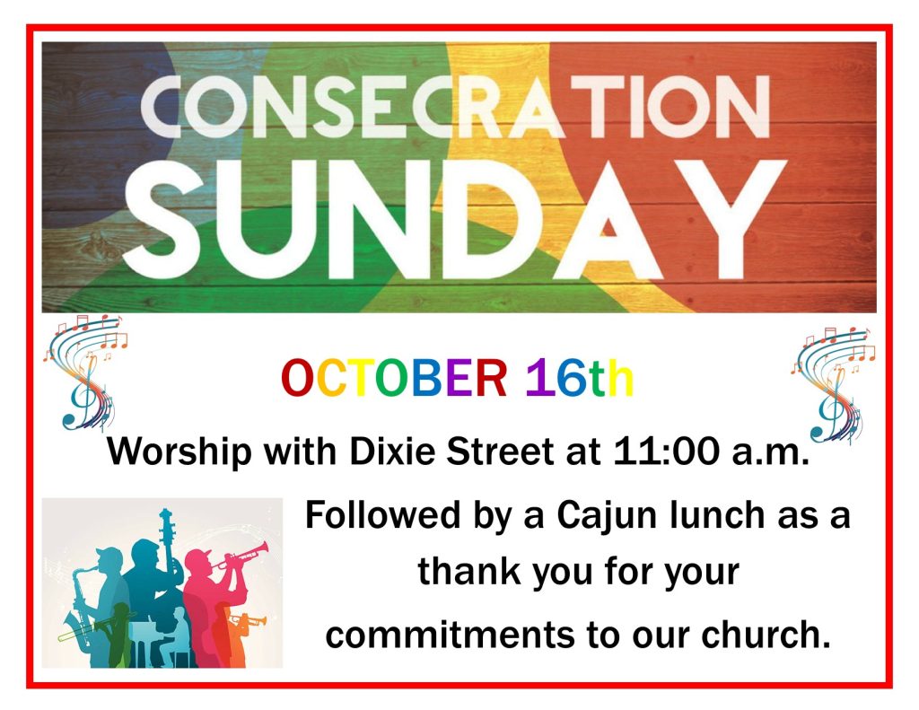 Consecration Sunday – Fort Morgan United Methodist Church